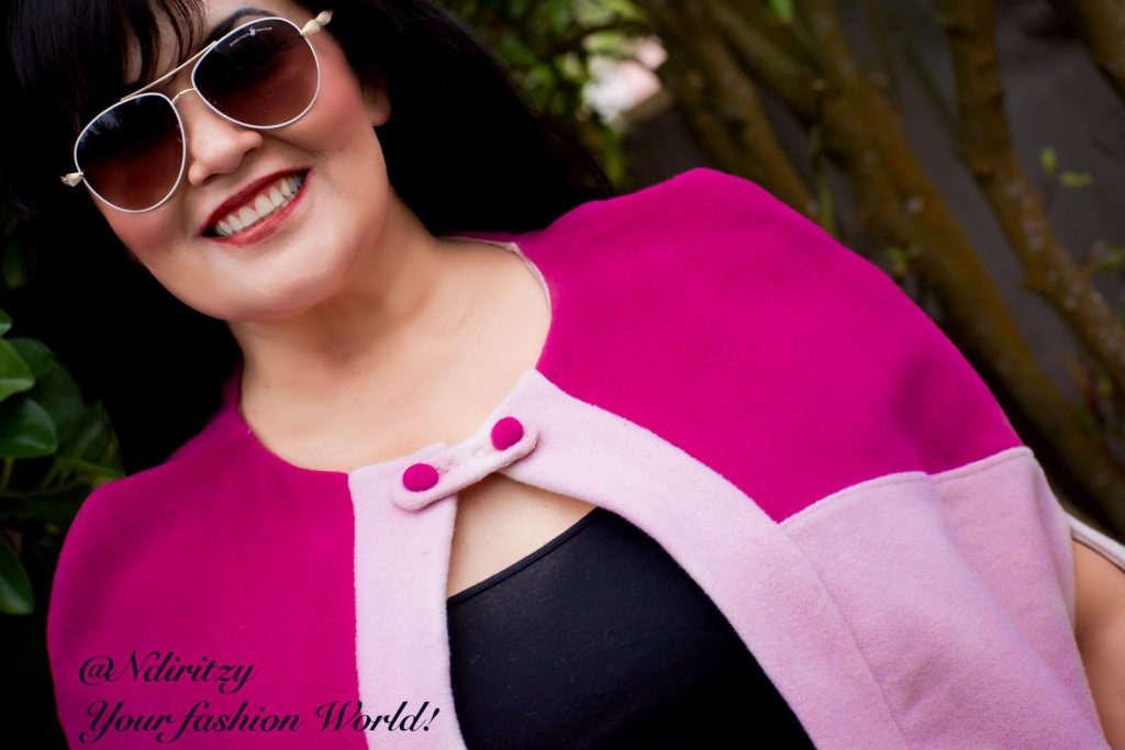 Pink wool cape - Ndiritzy